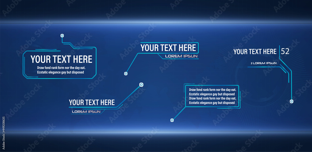 Futuristic style leader callout HUD. Modern digital templates ...