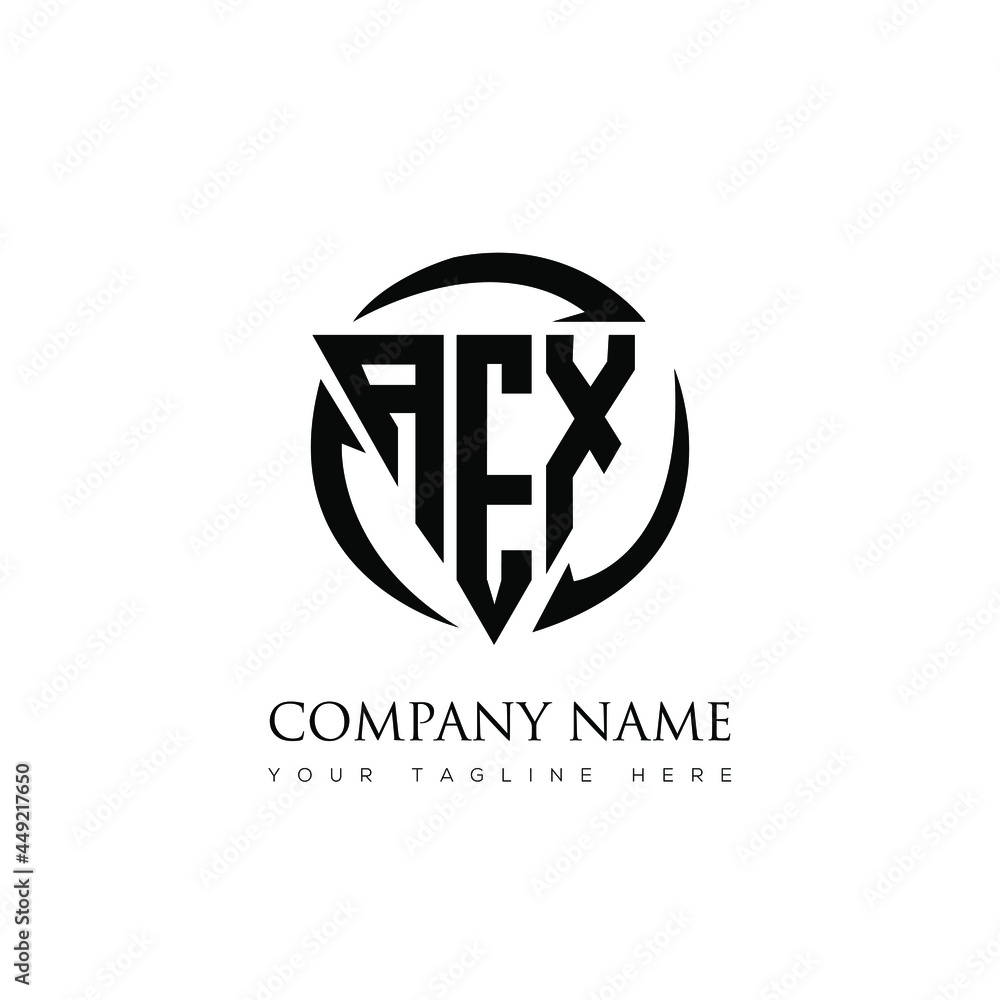 Vetor de AEX letter logo abstract design. AEX unique design, AEX letter ... Vetor de AEX letter logo abstract design. AEX unique design, AEX letter ...