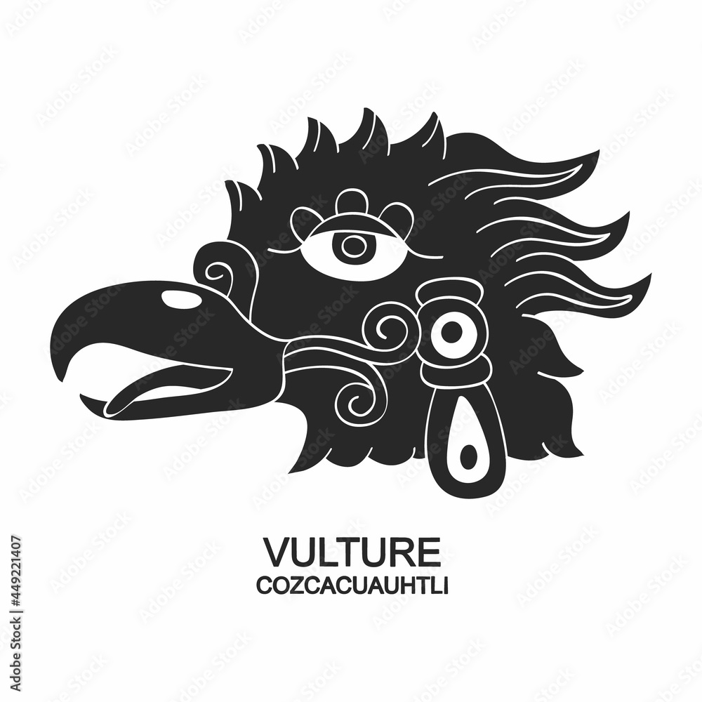 Vector icon with Glyph from Aztec calendar Tonalpohualli. Calendar day ...