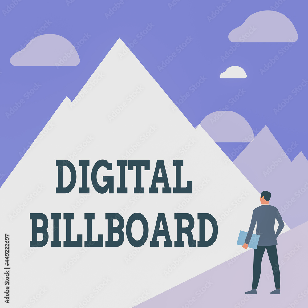 Text showing inspiration Digital Billboard. Conceptual photo billboard ...