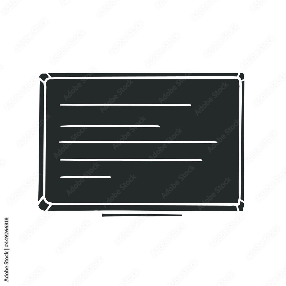 Chalkboard Icon Silhouette Illustration. School Board Vector Graphic ...