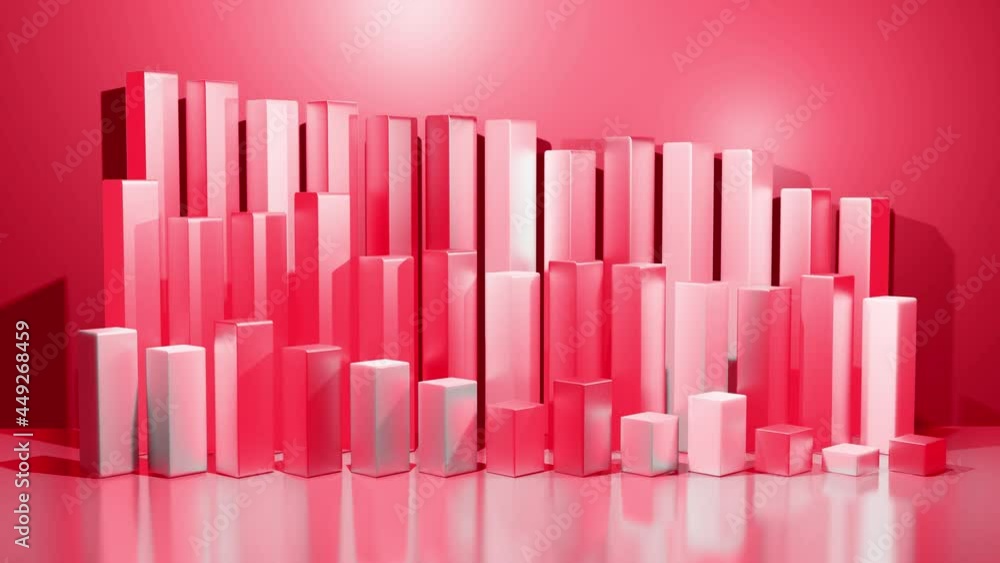 wiggling abstract columns as abstract looping background for analytical ...