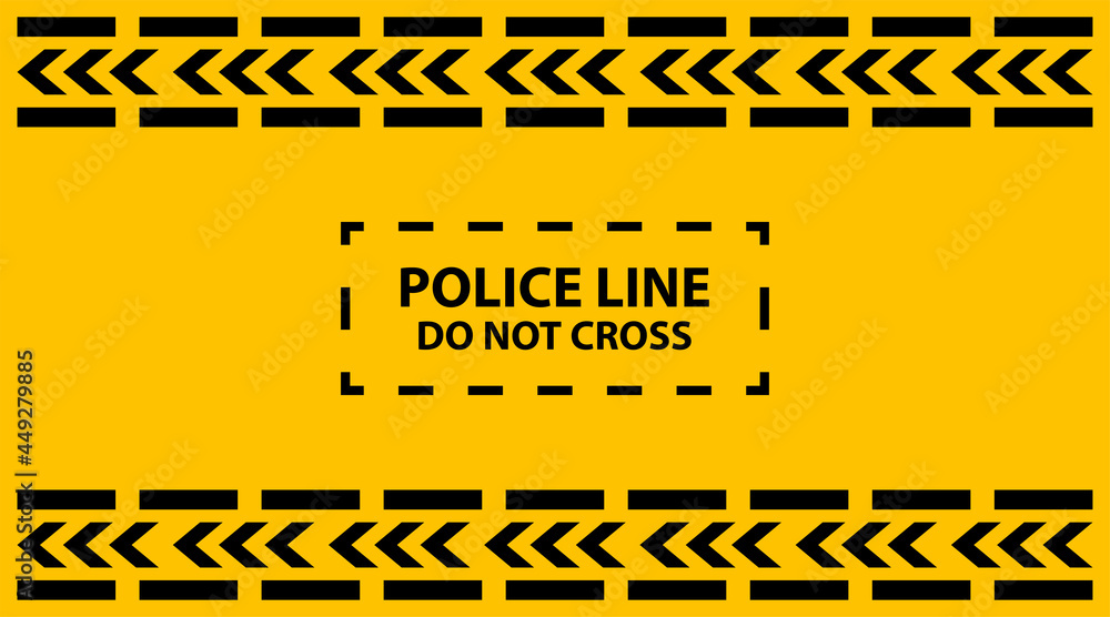 Vector Illustration of a Police Line Tape Design Background Border on ...
