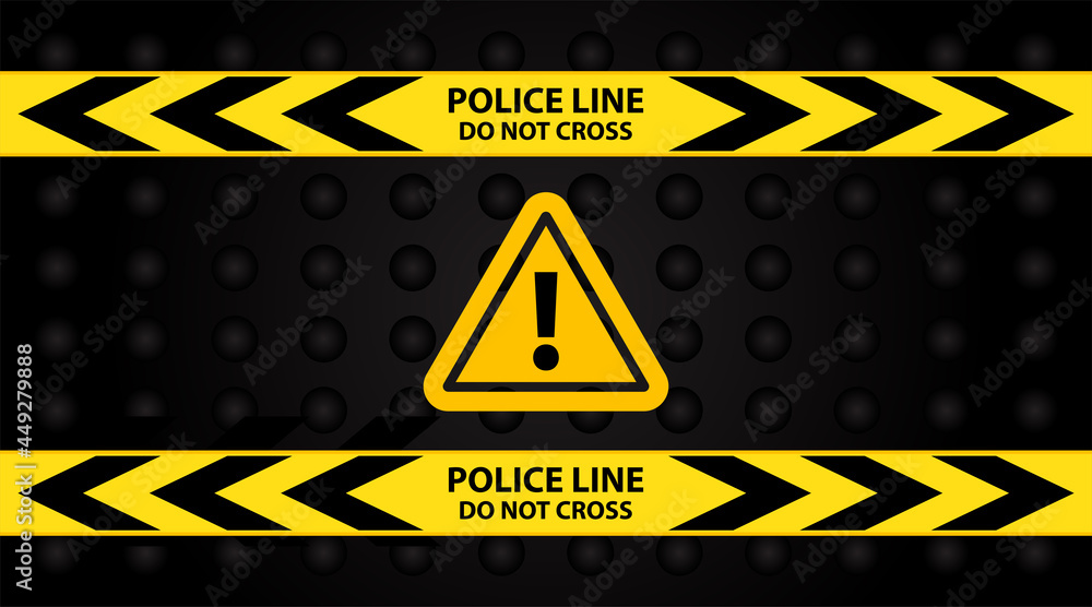 Vector Illustration of a Police Line Tape Design Background Border on ...