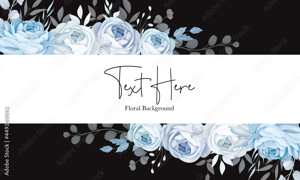 elegant soft blue floral background design Stock Vector | Adobe Stock