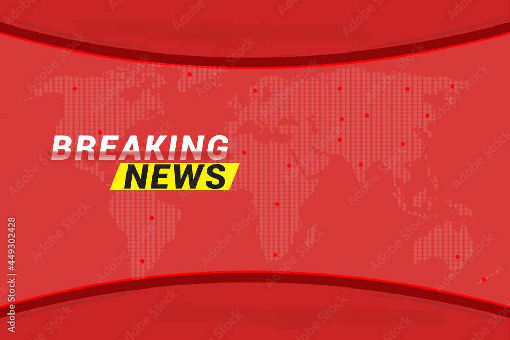 Breaking News background with world map. Modern futuristic breaking ...