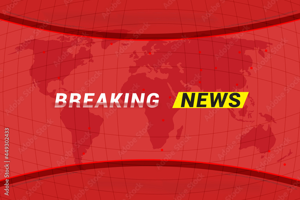Breaking News background with world map. Modern futuristic breaking ...