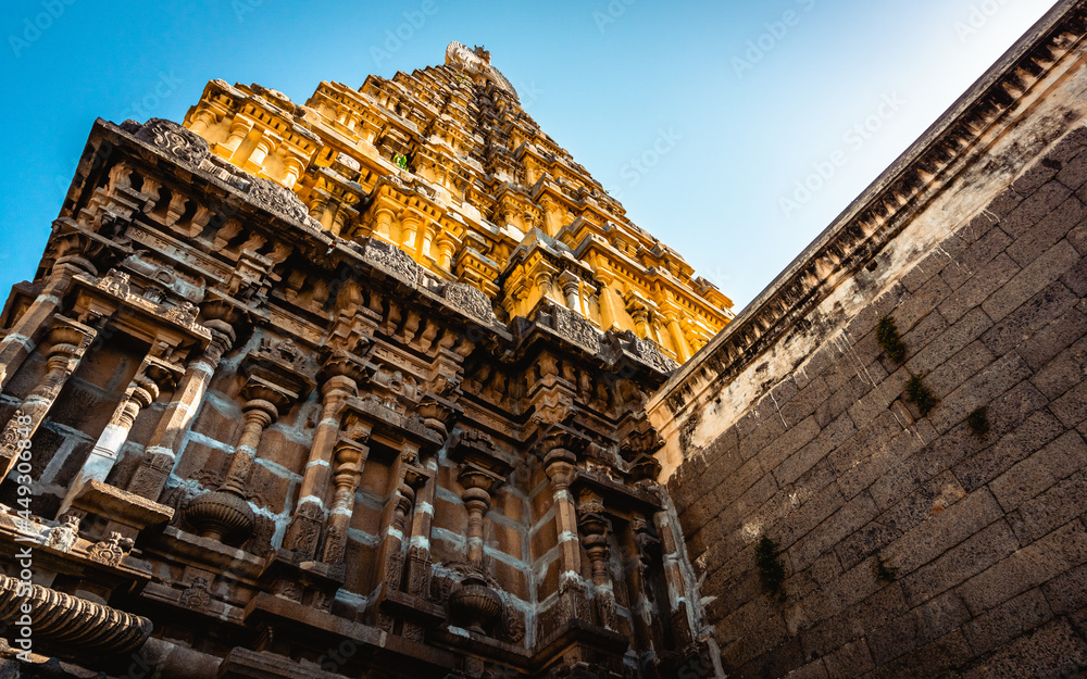 Entrance tower ( Gopuram) of Varadharaja Perumal Temple and Lord Atthi ...