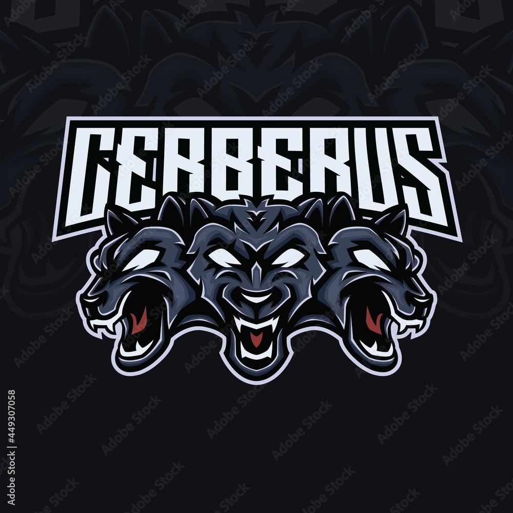 cerberus mascot esport logo design Stock Vector | Adobe Stock