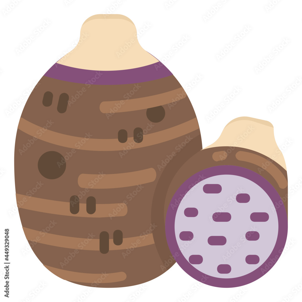 taro flat icon Stock Vector | Adobe Stock