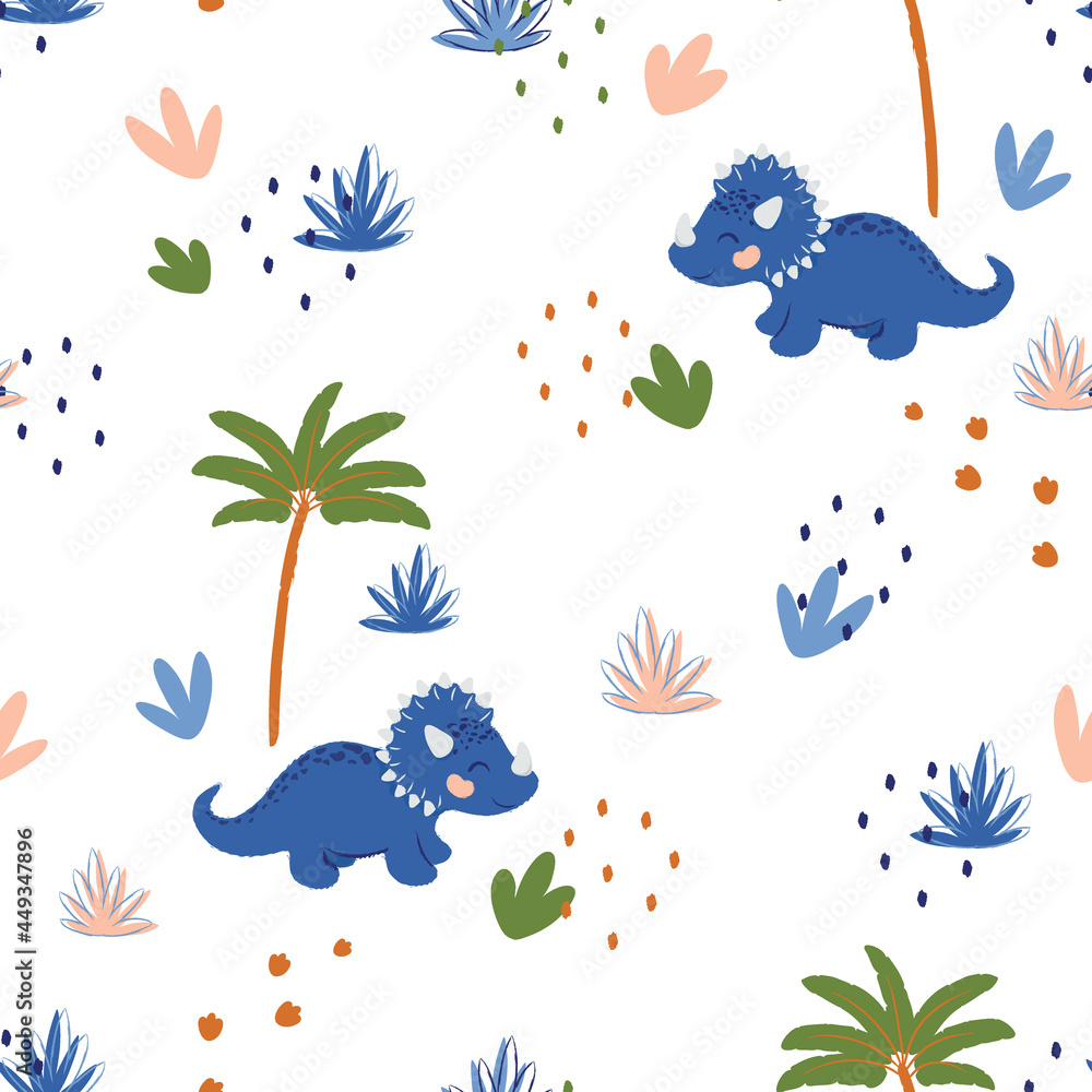 Cute dinosaur illustration as vector for kids prints Stock Vector ...