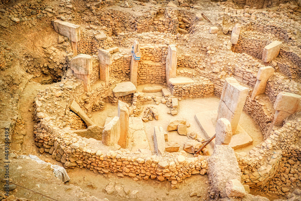 The beginning of time. Ancient site of Gobekli Tepe in Turkey. Gobekli ...