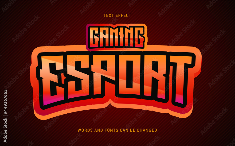gaming esport text effect 100% editable. words and fonts can be changed ...