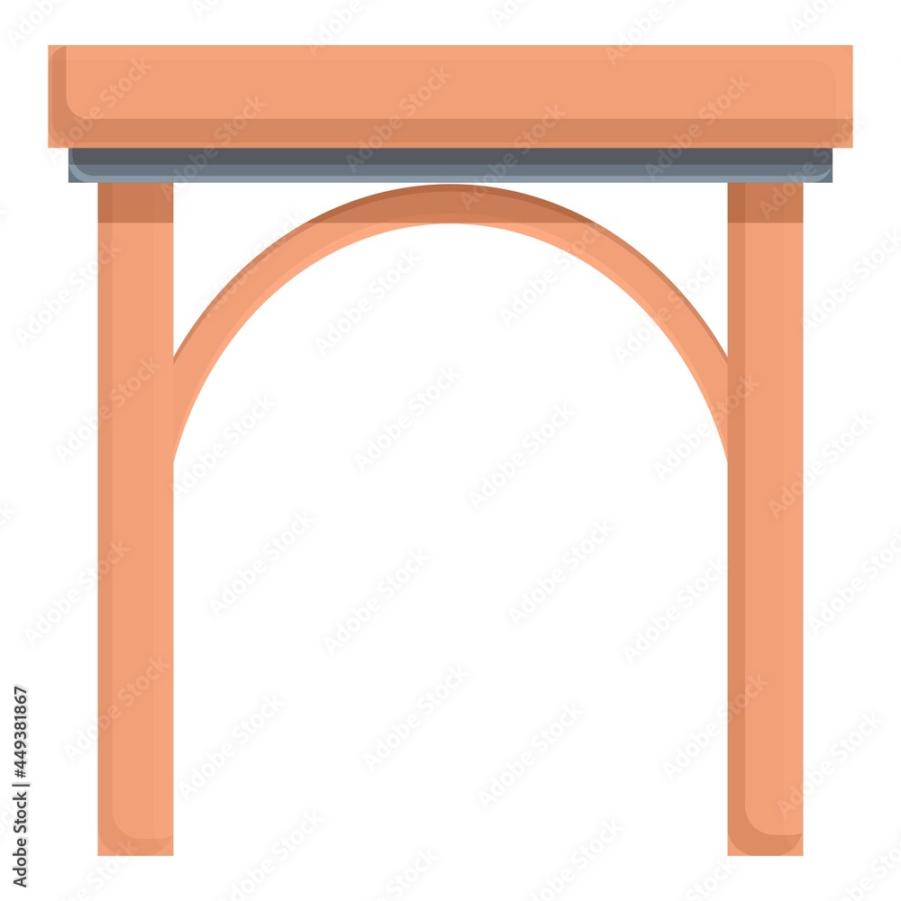Wood garden arch icon cartoon vector. Fence gazebo. Wooden gate Stock ...