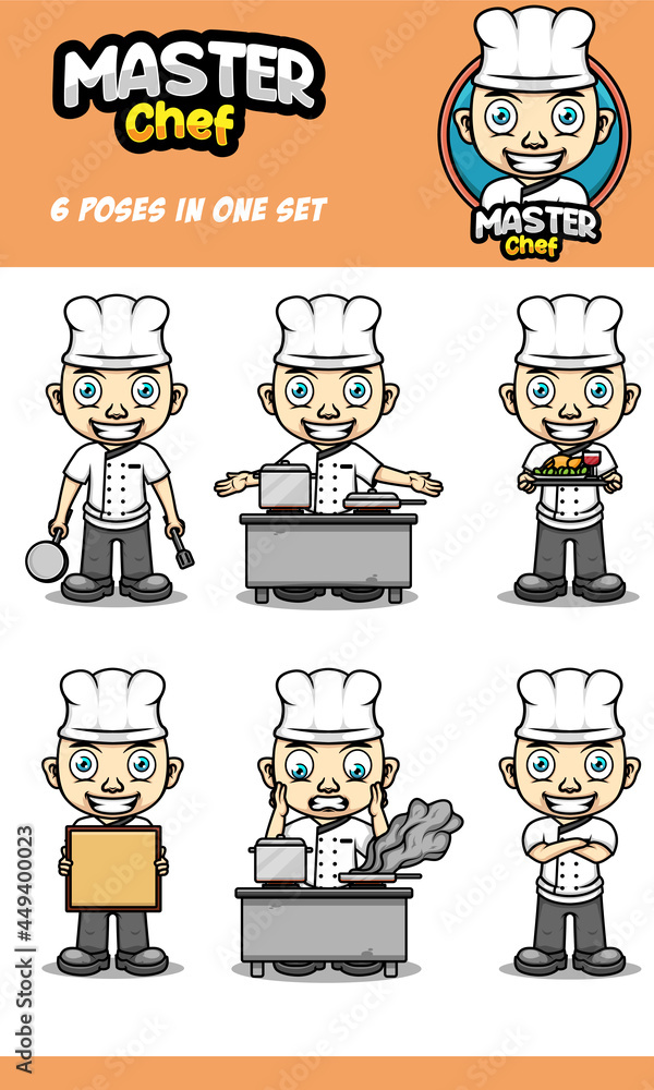 masterchef mascot illustration vector design is good for asset purposes ...