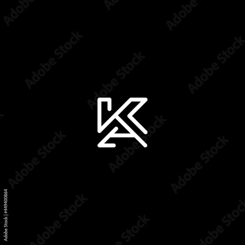Initial Letter KA monogram Logo vector image, logo KA icon vector Stock ...