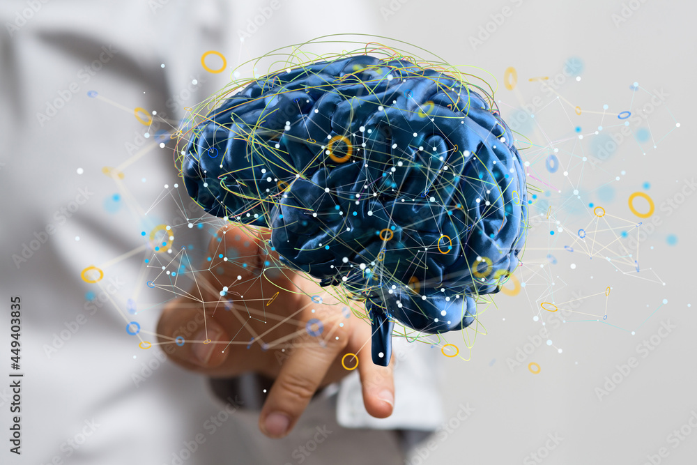 intelligence brain ai digtal 3d artificial intelligence Stock Photo ...