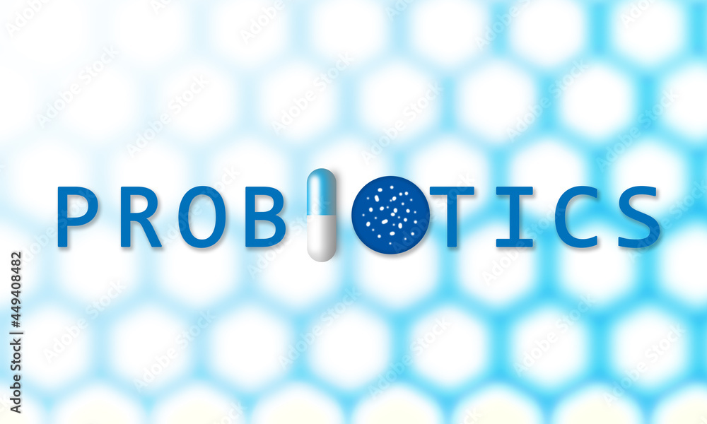 Probiotic icon. Probiotics bacteria logo. Probiotics inscription on a ...