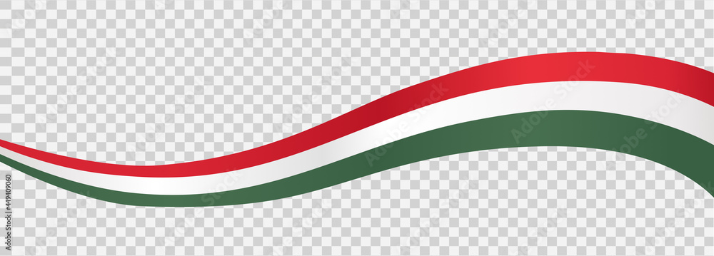 Poster Waving flag of Hungary isolated on png or transparent background ...