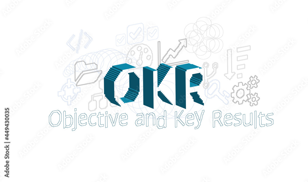 okr vector abstract concept word design symbol cloud Stock Vector ...