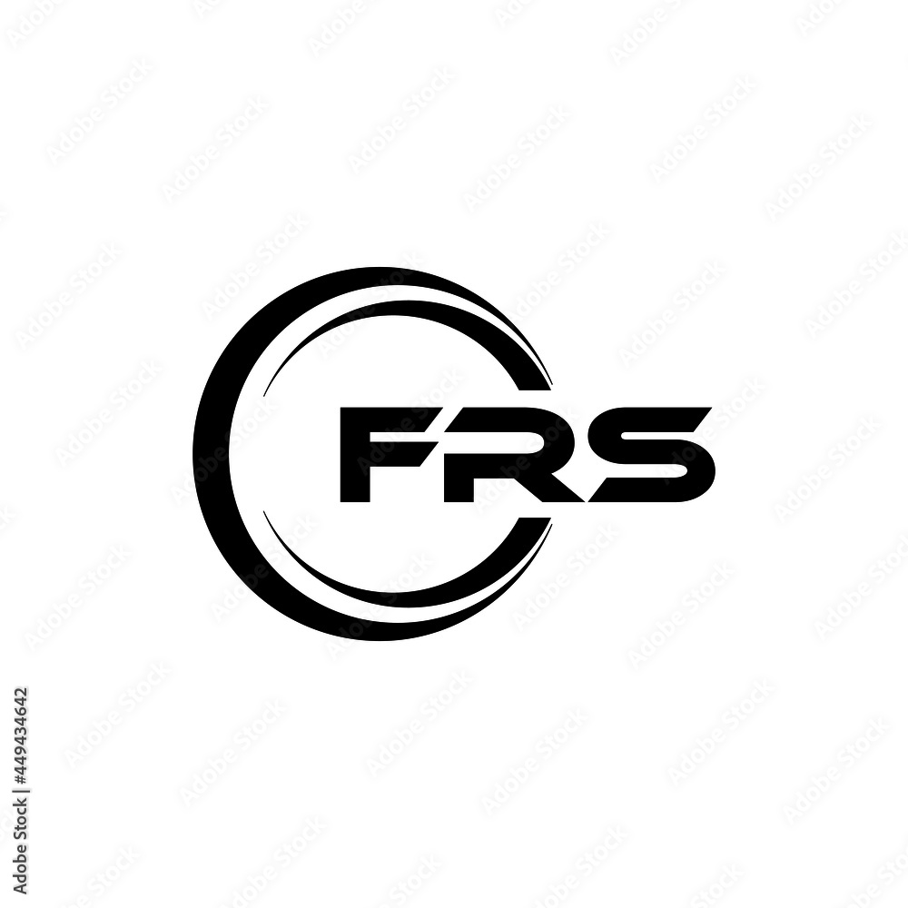 FRS letter logo design with white background in illustrator, vector ...