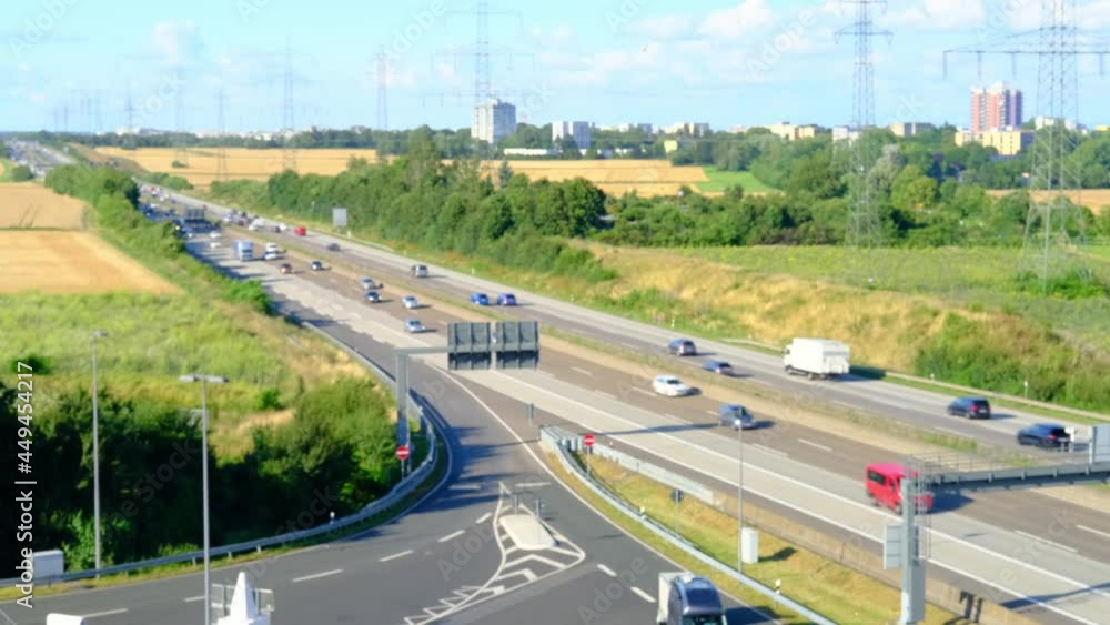 view from observation tower at Taunusblick service station on A5 ...