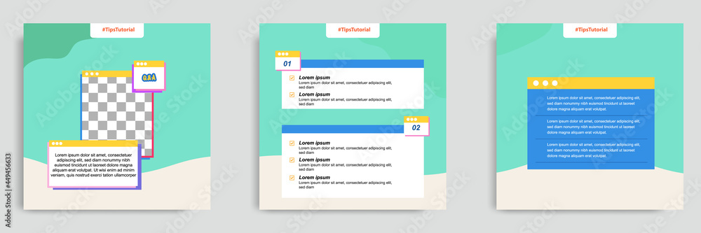 Social media faq, question, answer post banner layout template with ...