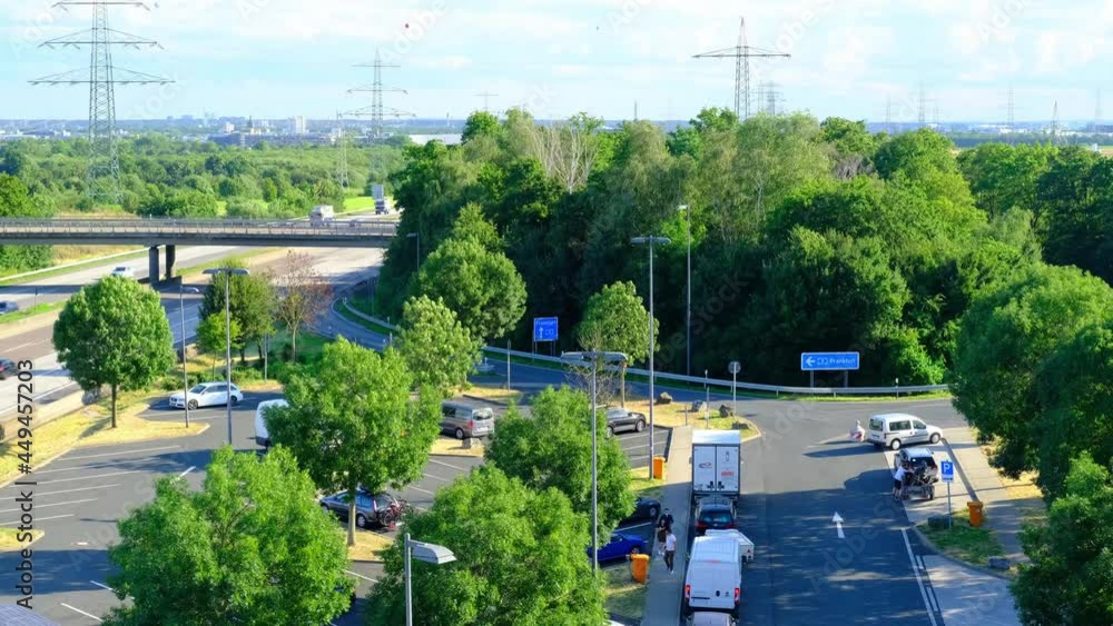 Vidéo Stock view from observation tower at Taunusblick service station ...