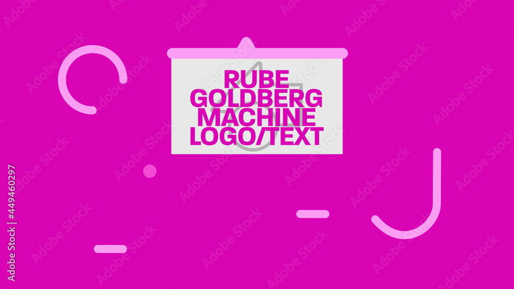 Rube Goldberg Machine Logo and Text Full Frame Title Stock Template ...