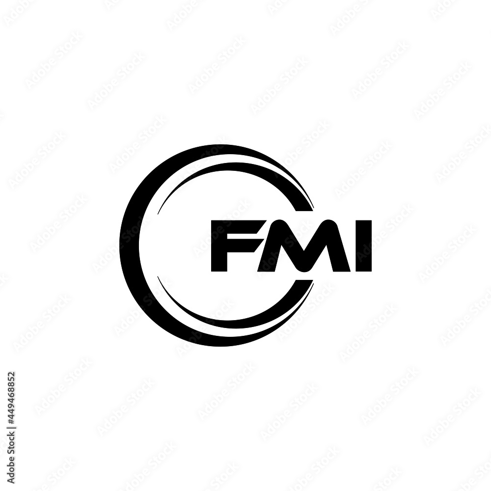 FMI letter logo design with white background in illustrator, vector ...