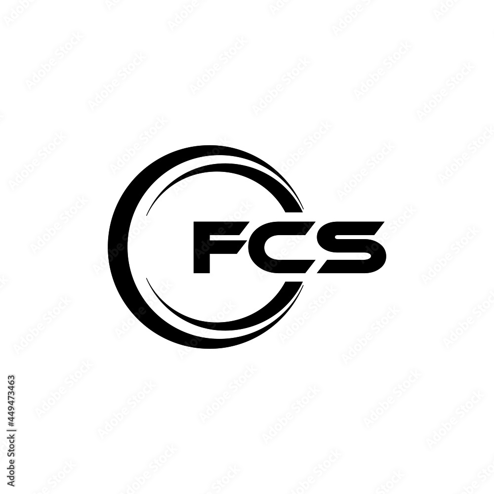 FCS letter logo design with white background in illustrator, vector ...