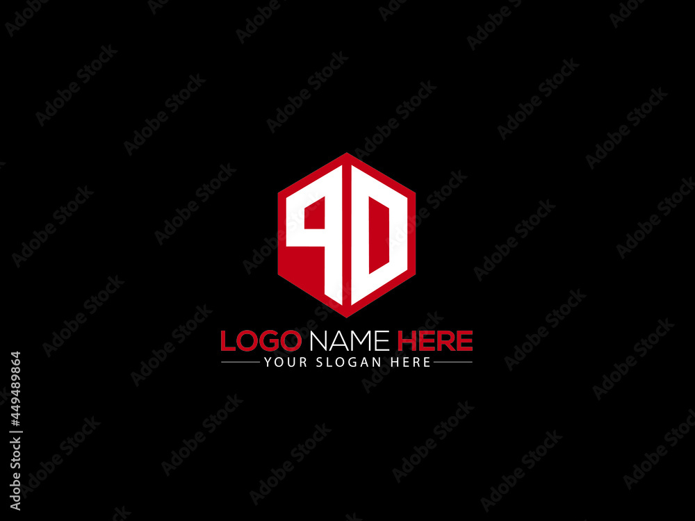 Vetor de Letter PD Logo Sticker, creative pd logo icon vector for your ...