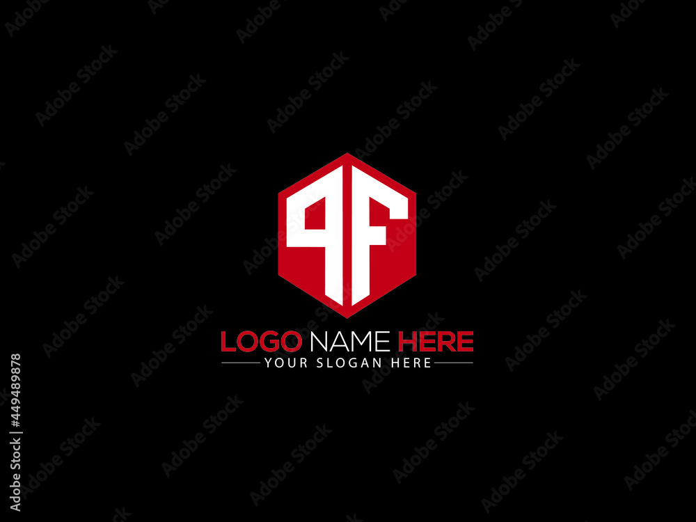 Letter PF Logo Sticker, creative pf logo icon vector for your business ...