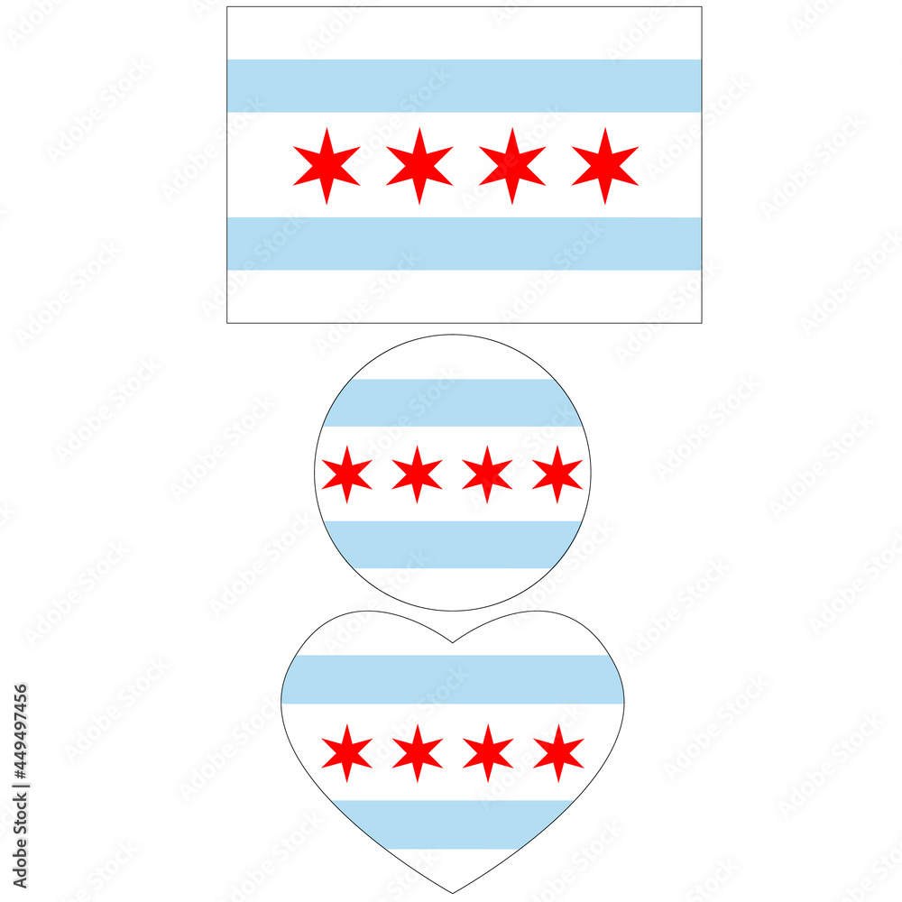Chicago Flag Background