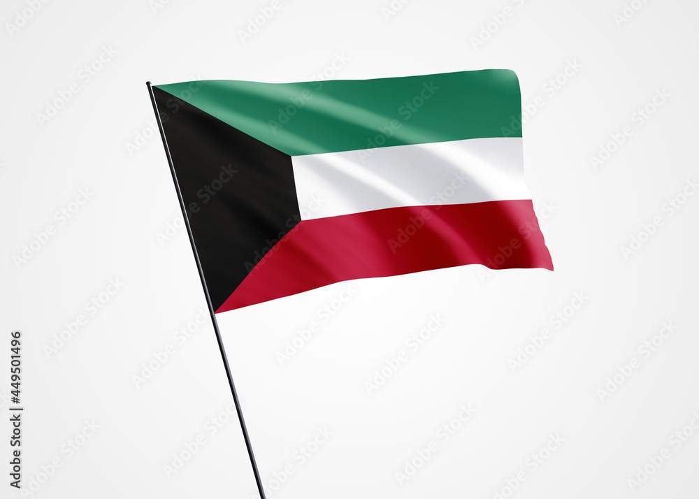 Kuwait flying high in the isolated background. February 25 Kuwait ...