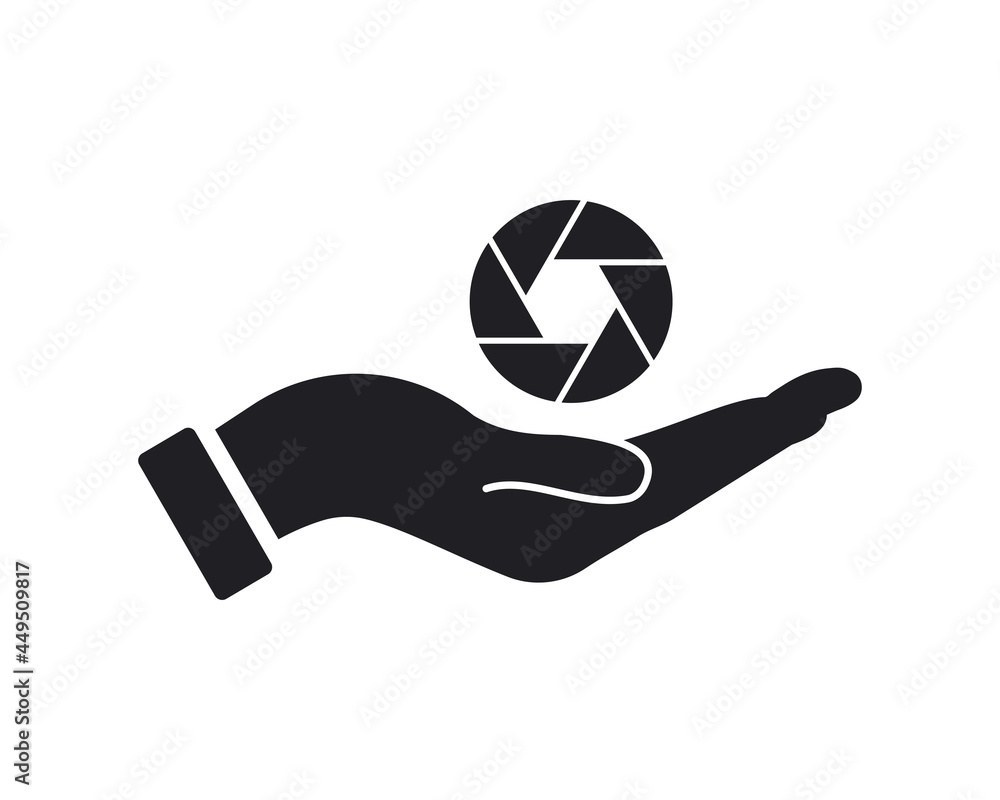 Hand Camera logo design. Camera logo with Hand concept vector. Hand and ...