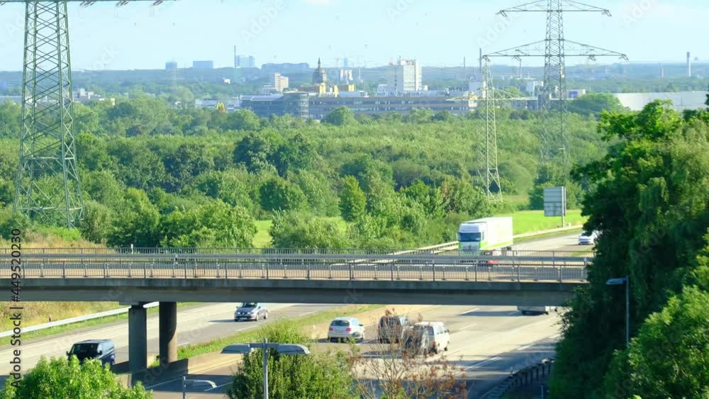 view from observation tower at Taunusblick service station on A5 ...