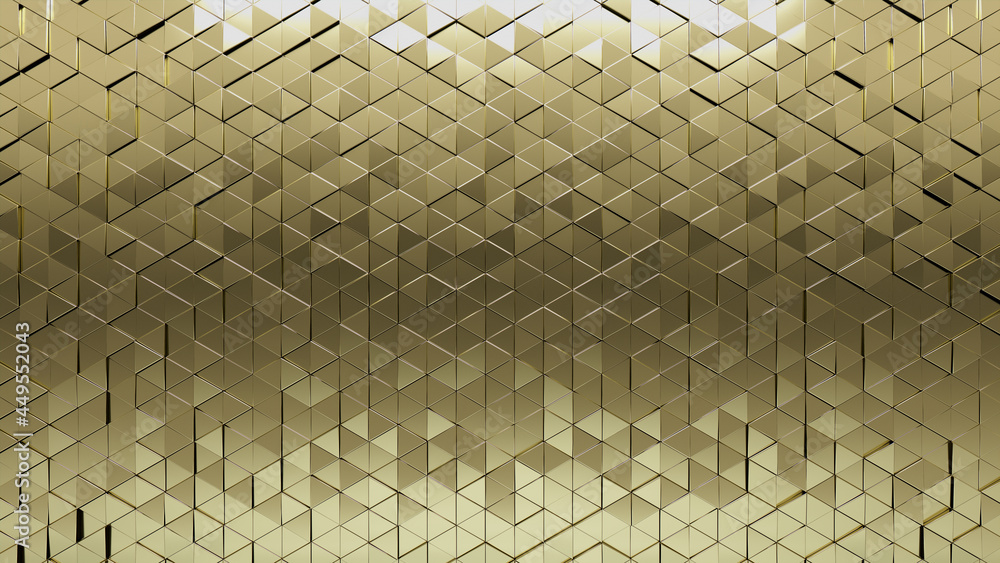 Triangular, Luxurious Wall background with tiles. Gold, tile Wallpaper ...