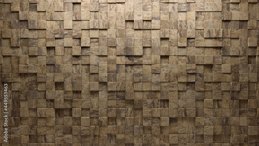Polished, Textured Wall background with tiles. 3D, tile Wallpaper with ...