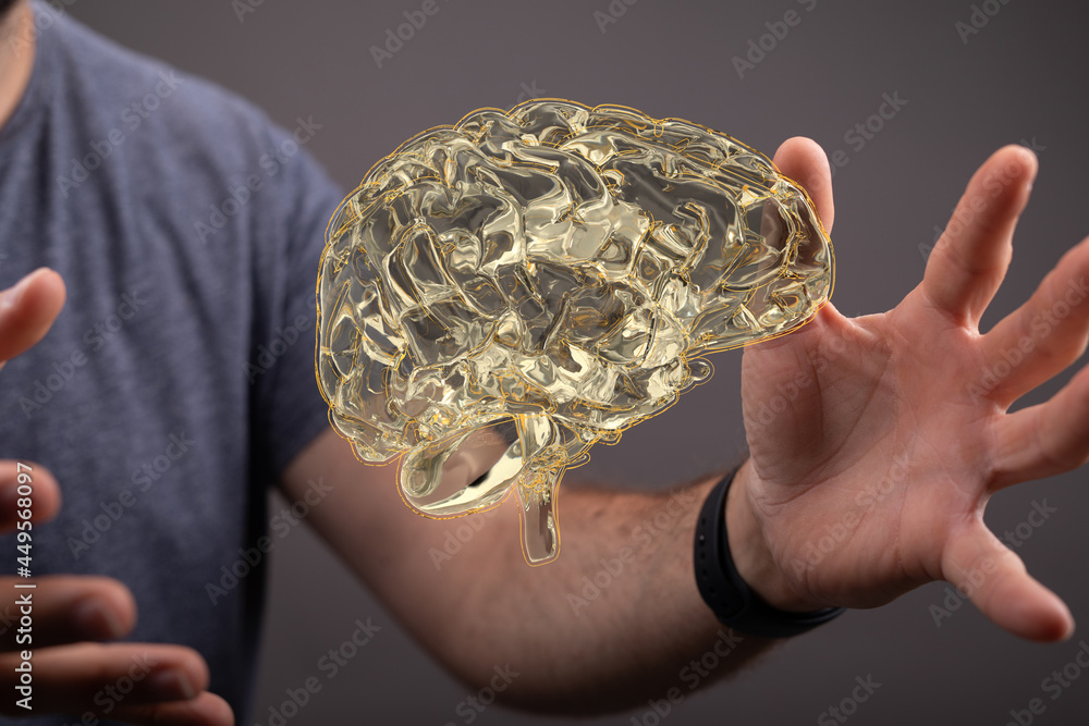 Human brain activity with plexus lines.. External cerebral connections ...