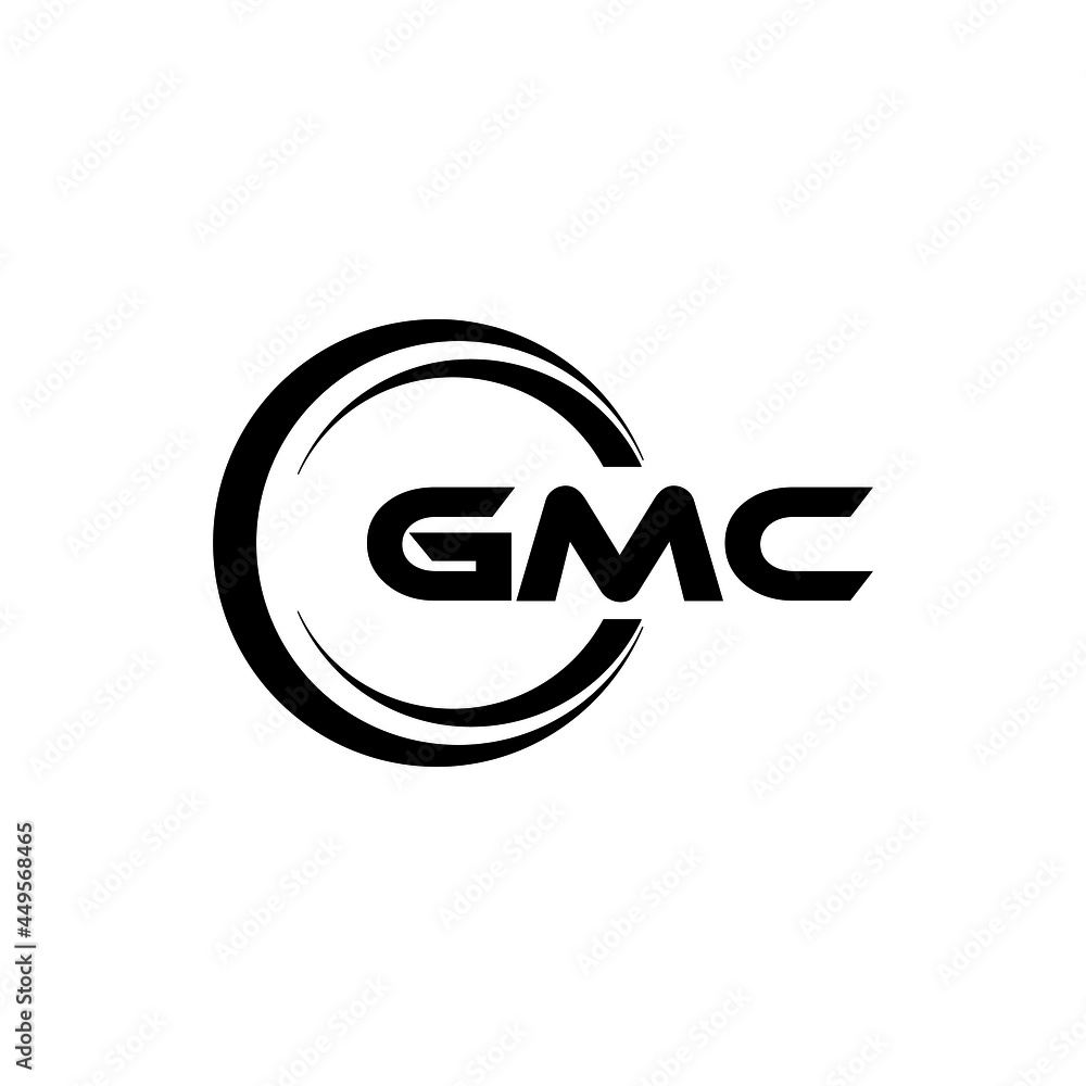 GMC letter logo design with white background in illustrator, vector ...