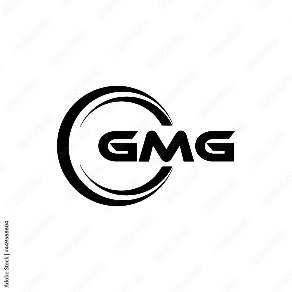 GMG letter logo design with white background in illustrator, vector ...