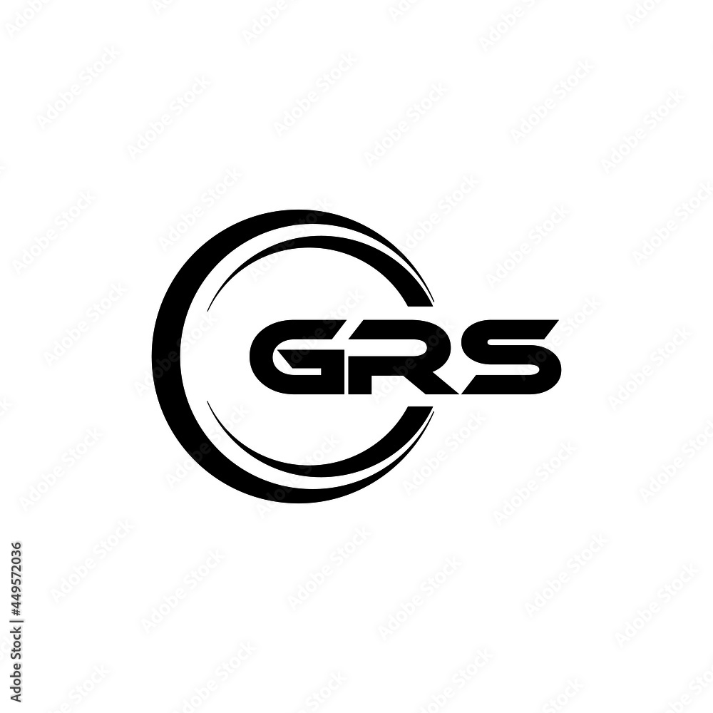 GRS letter logo design with white background in illustrator, vector ...