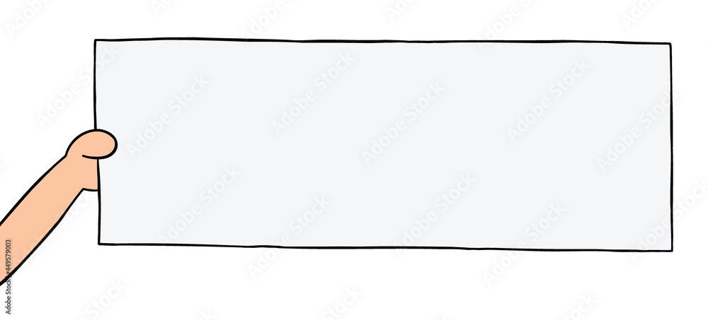 Cartoon holding blank signboard, vector illustration Stock Vector ...