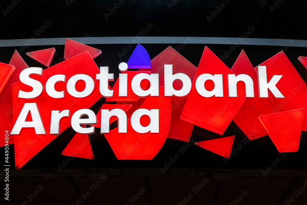 Sign of Scotiabank Arena in Toronto, Canada Stock Photo | Adobe Stock