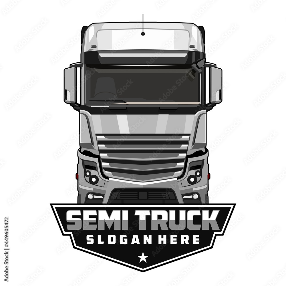 semi truck logo design vector Stock Vector | Adobe Stock