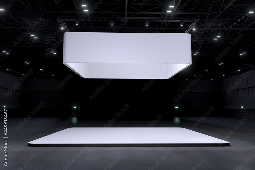 Exhibition stand for mockup and Corporate identity,Display design.Empty ...