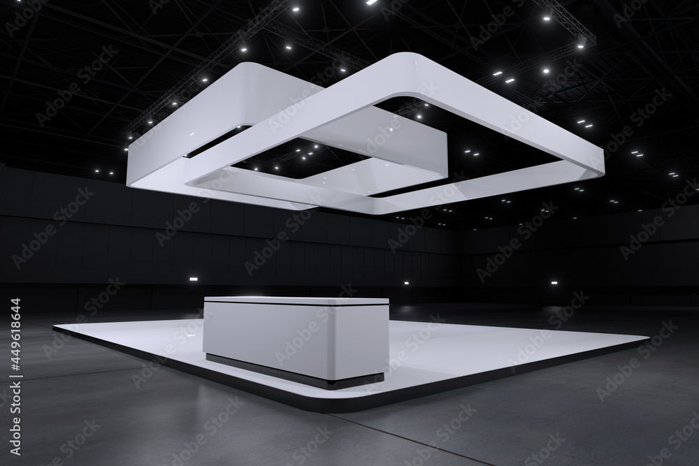 Exhibition stand for mockup and Corporate identity,Display design.Empty ...