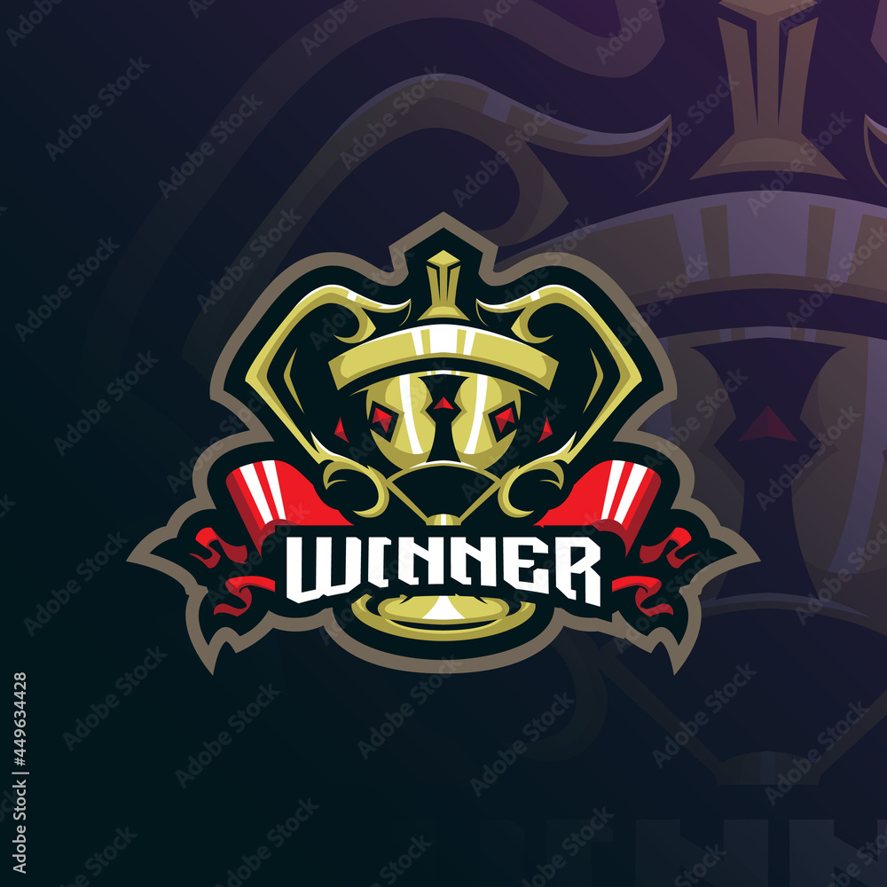 winner mascot logo design vector with modern illustration concept style ...