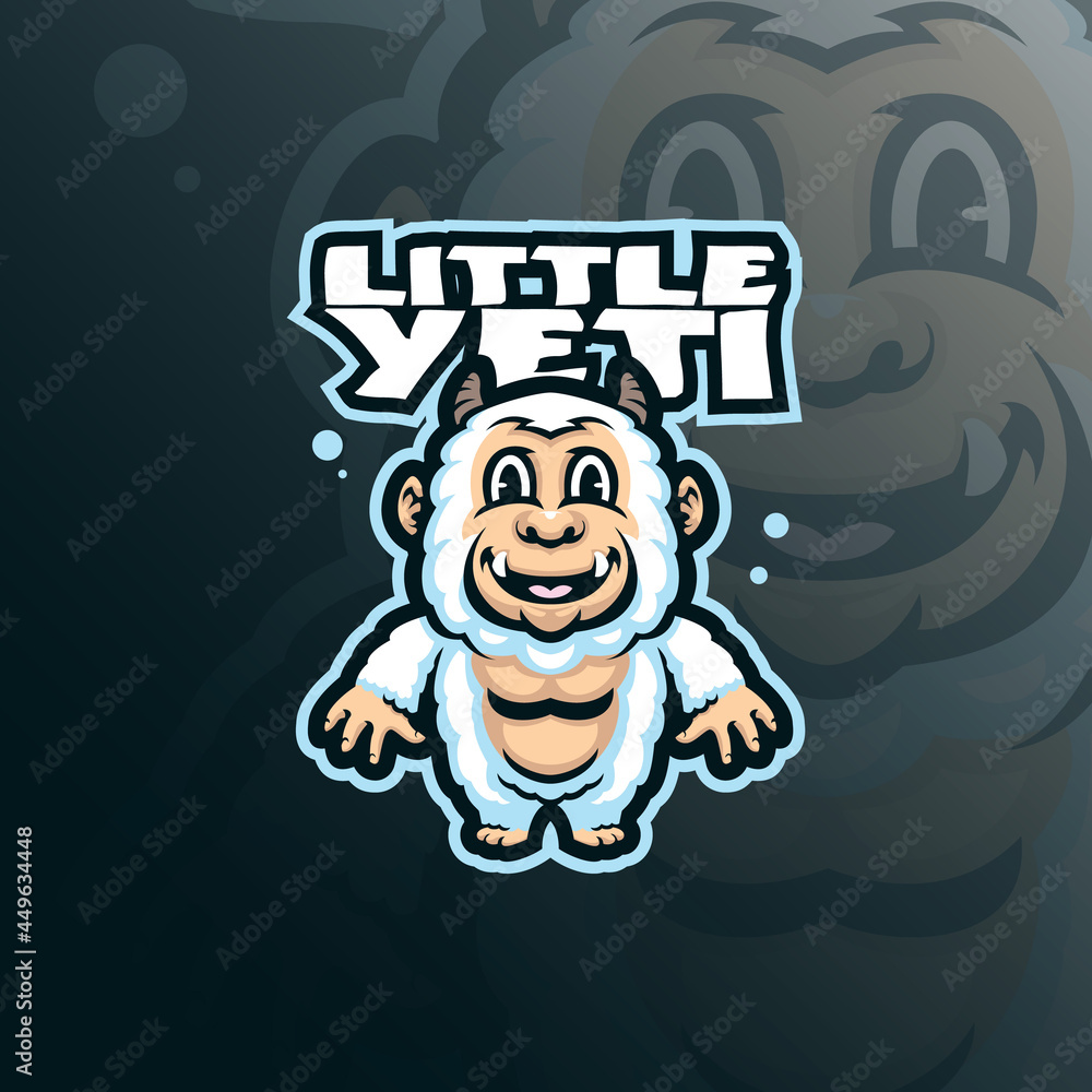 yeti mascot logo design vector with modern illustration concept style ...